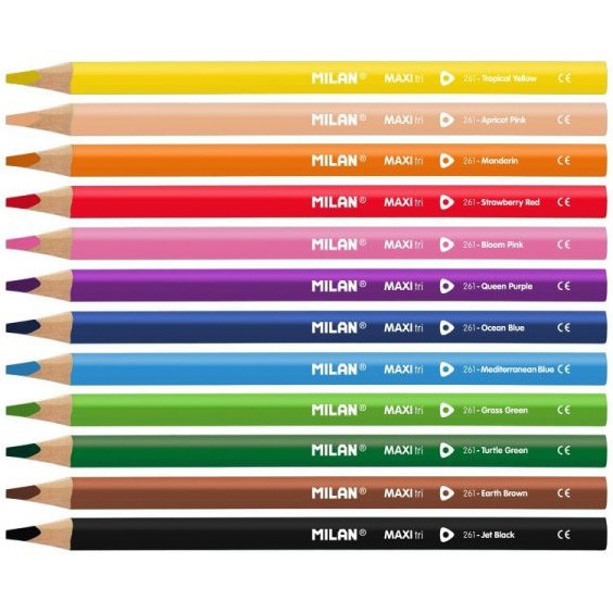 Creion color 12 maxi MILAN triunghiular - eMAG.ro