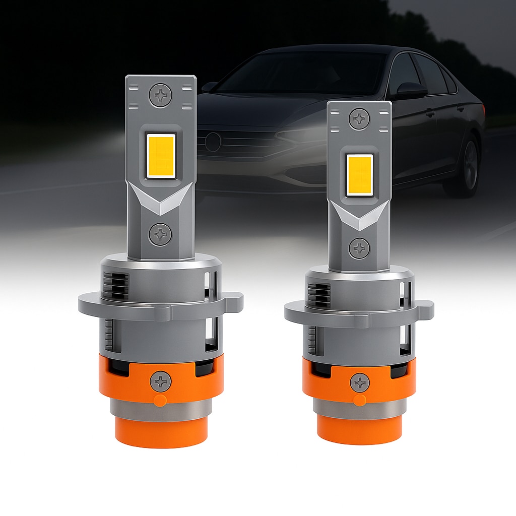 Set 2 Becuri Auto LED D2S, AutoREY®, Bec D2S LED, 70W, 24000LM, Lumina ...