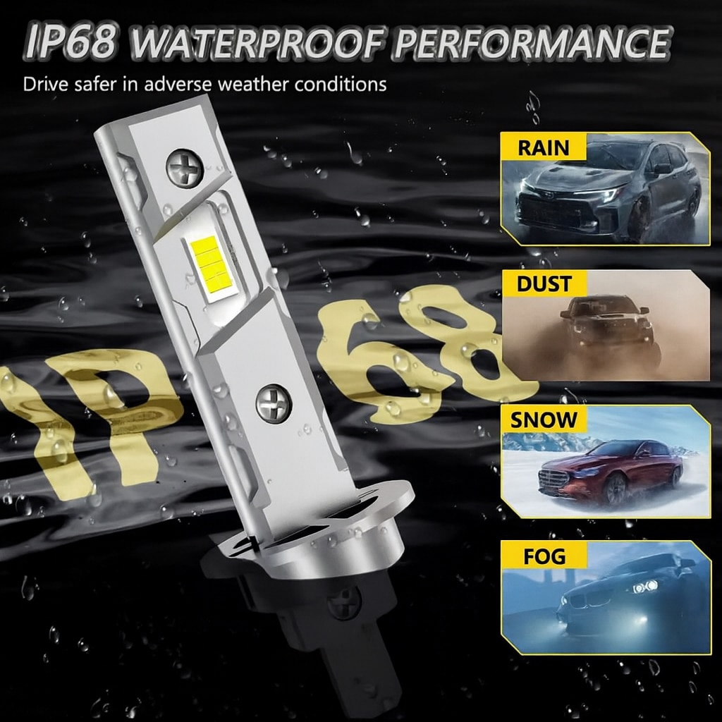 Set 2 Becuri Auto LED H1, AutoREY®, Bec H1 LED, 120W, 6000K, Cu ...