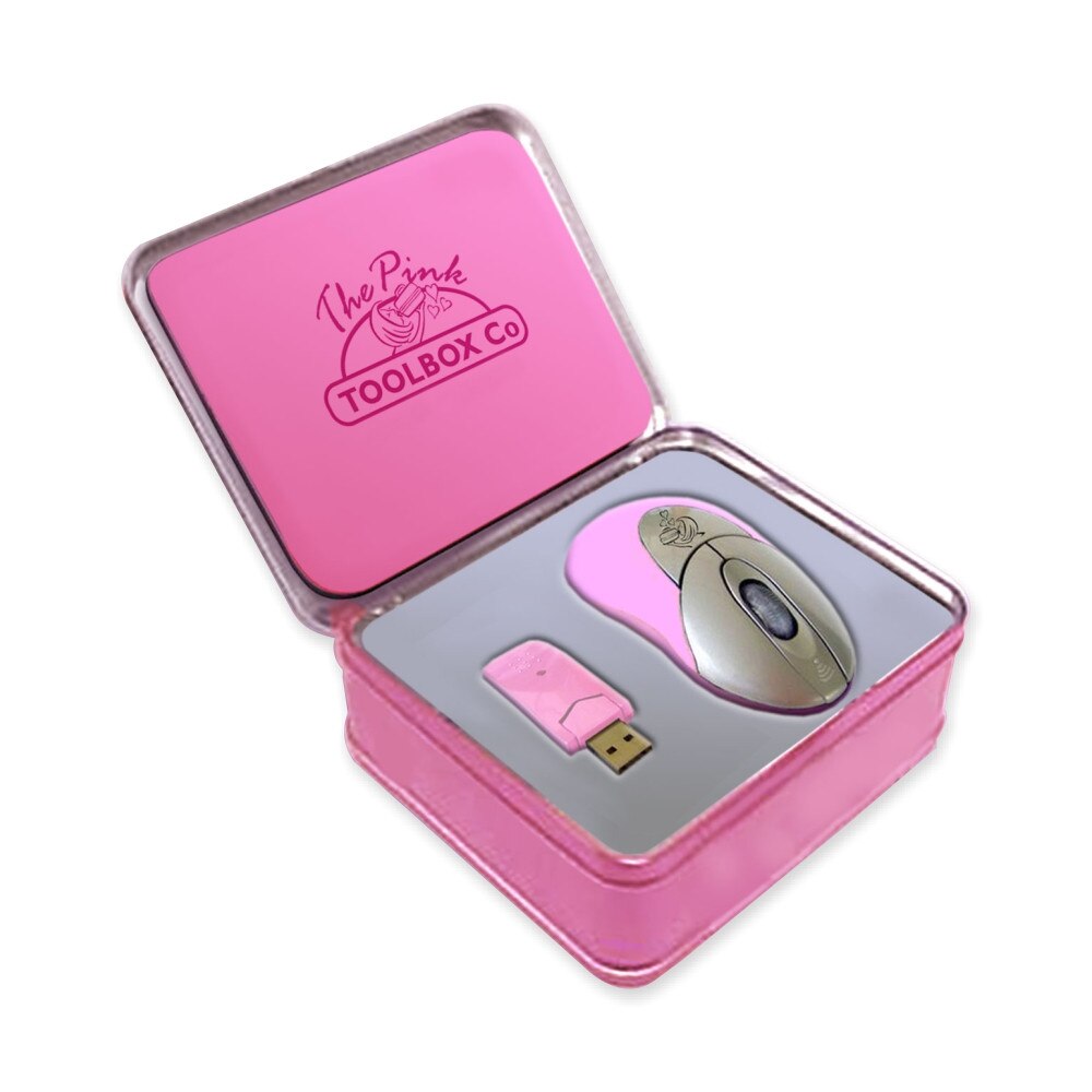 Trusa roz pentru PC, mini-mouse wireless - eMAG.ro