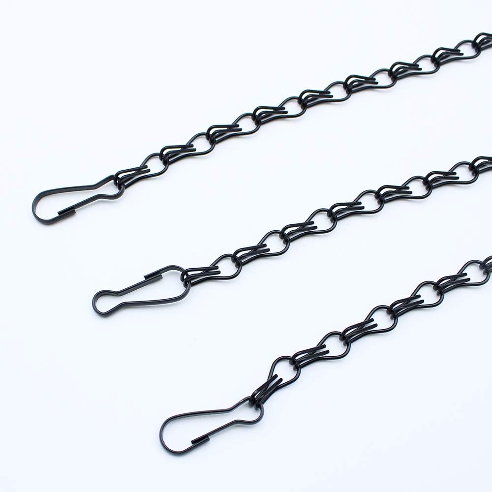 Set de 4 lanturi metalice pentru ghivece, 41cm, negru, rezistente la ...