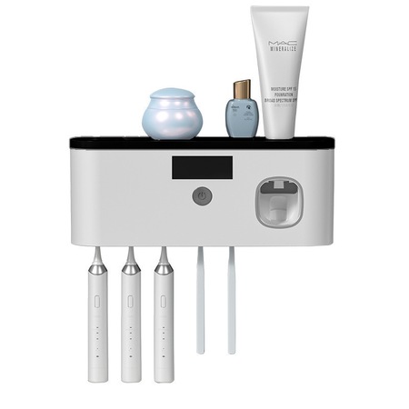 Suport pentru periute de dinti cu sterilizare UV, 5 sloturi ...