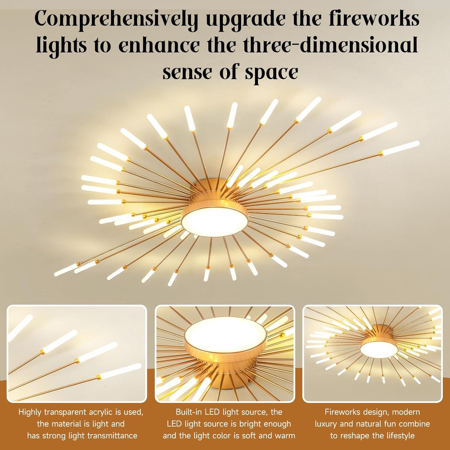 Candelabru LED, Nordic, 43 surse luminoase 1led 15w si 42 buc bec ...