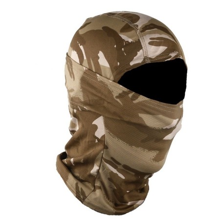 Cagula Tactica Balaclava, Camuflaj Desert, 6in1 Multifunctionala, cu ...