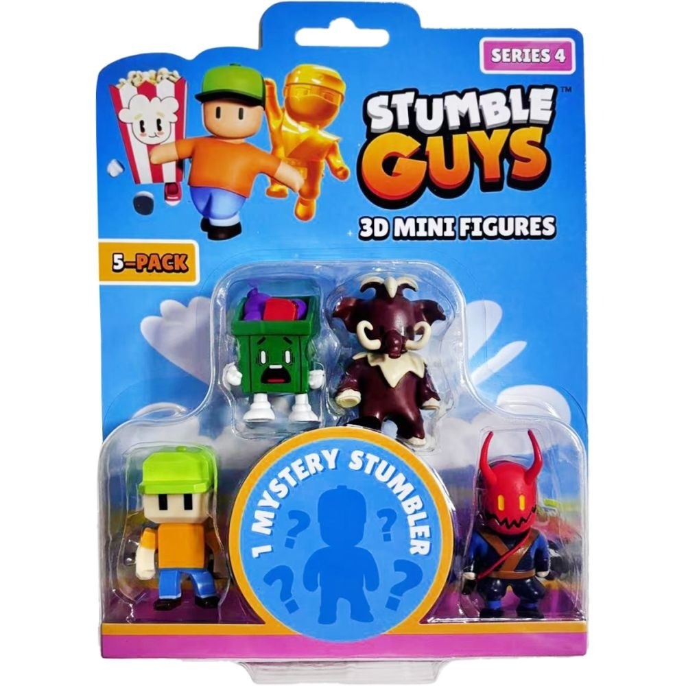 Set 5 figurine mini, 3D, Stumble Guys, Seria 4, multicolor, 16x4x22cm ...