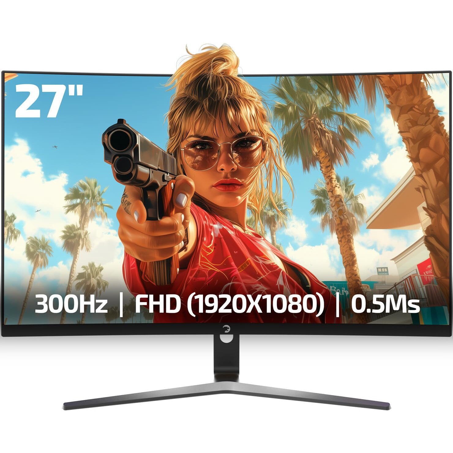 Gamepower Vivid V80 ívelt gaming monitor, 27 hüvelykes, 300Hz 0.5ms PC ...