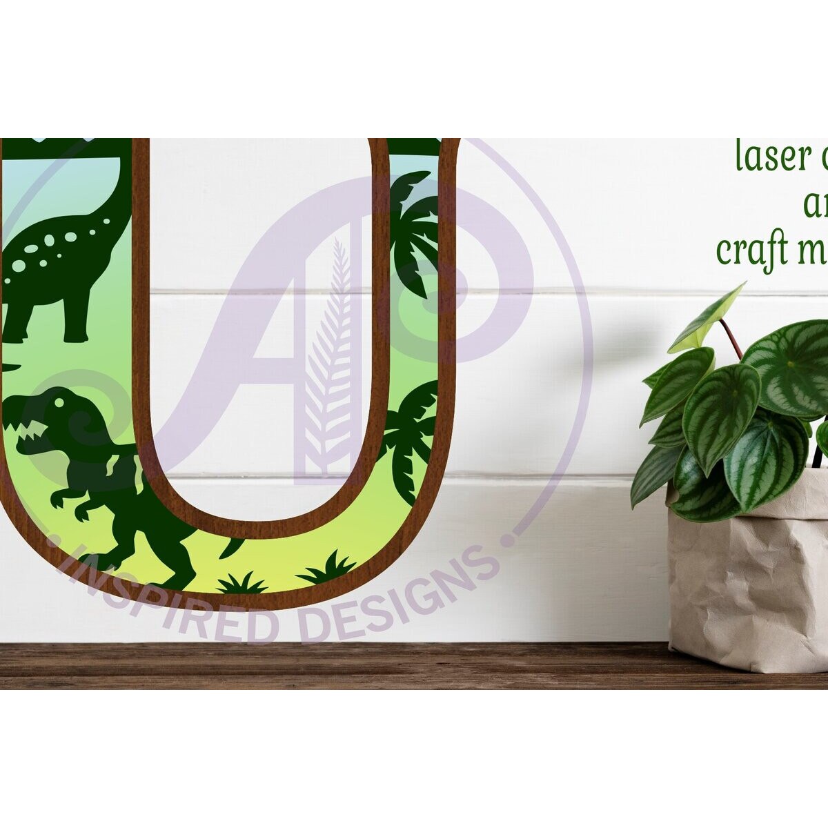 Litera de perete U din lemn de placaj 3 straturi, 30x20 cm, decoratiuni ...