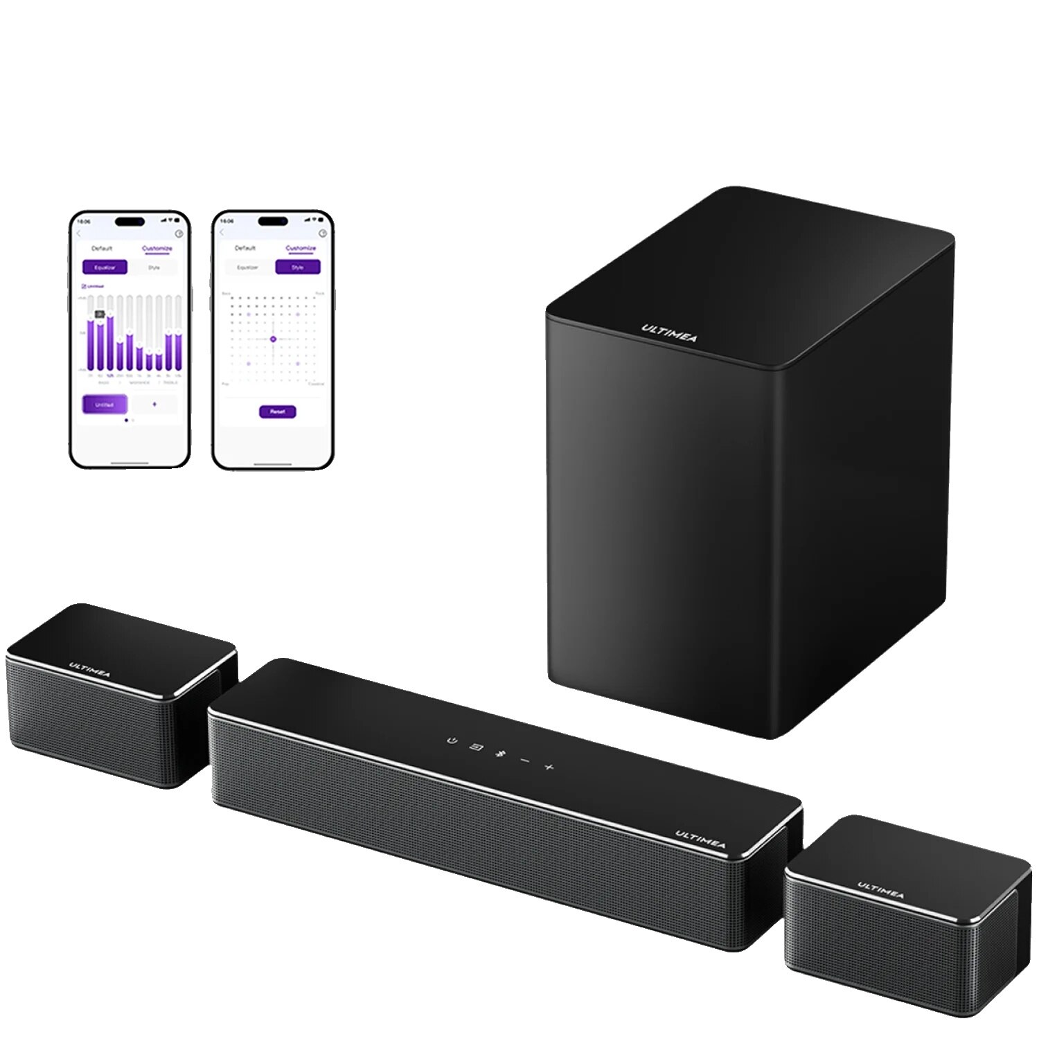 Soundbar, 5.1 Surround Sound, Subwoofer Wireless, Poseidon D50 ...