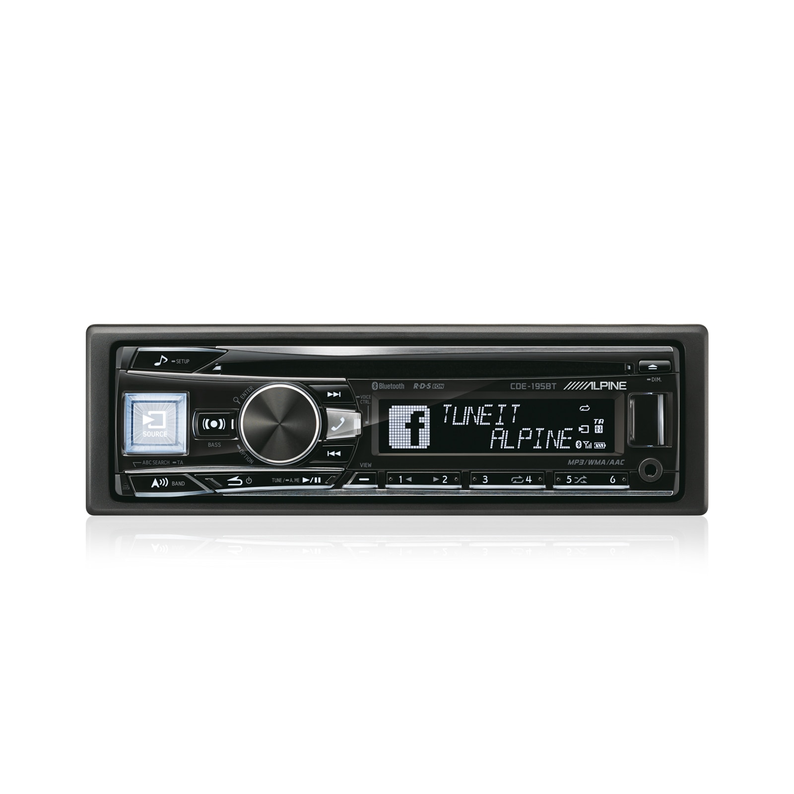 Radio CD Alpine CDE-195BT, 4X50W RMS, Bluetooth, USB, AUX - eMAG.ro