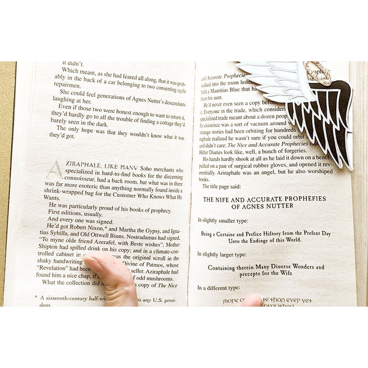 Semn de carte colt Ingeri si Demoni, Intrahome, 10x20 cm, din plywood ...