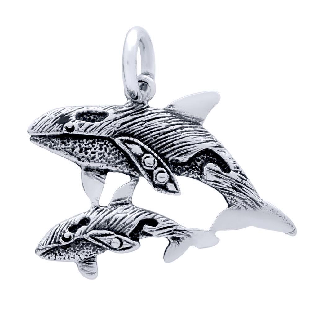 Pandantiv argint 925 cu balena si pui de balena - BeSpecial - eMAG.ro