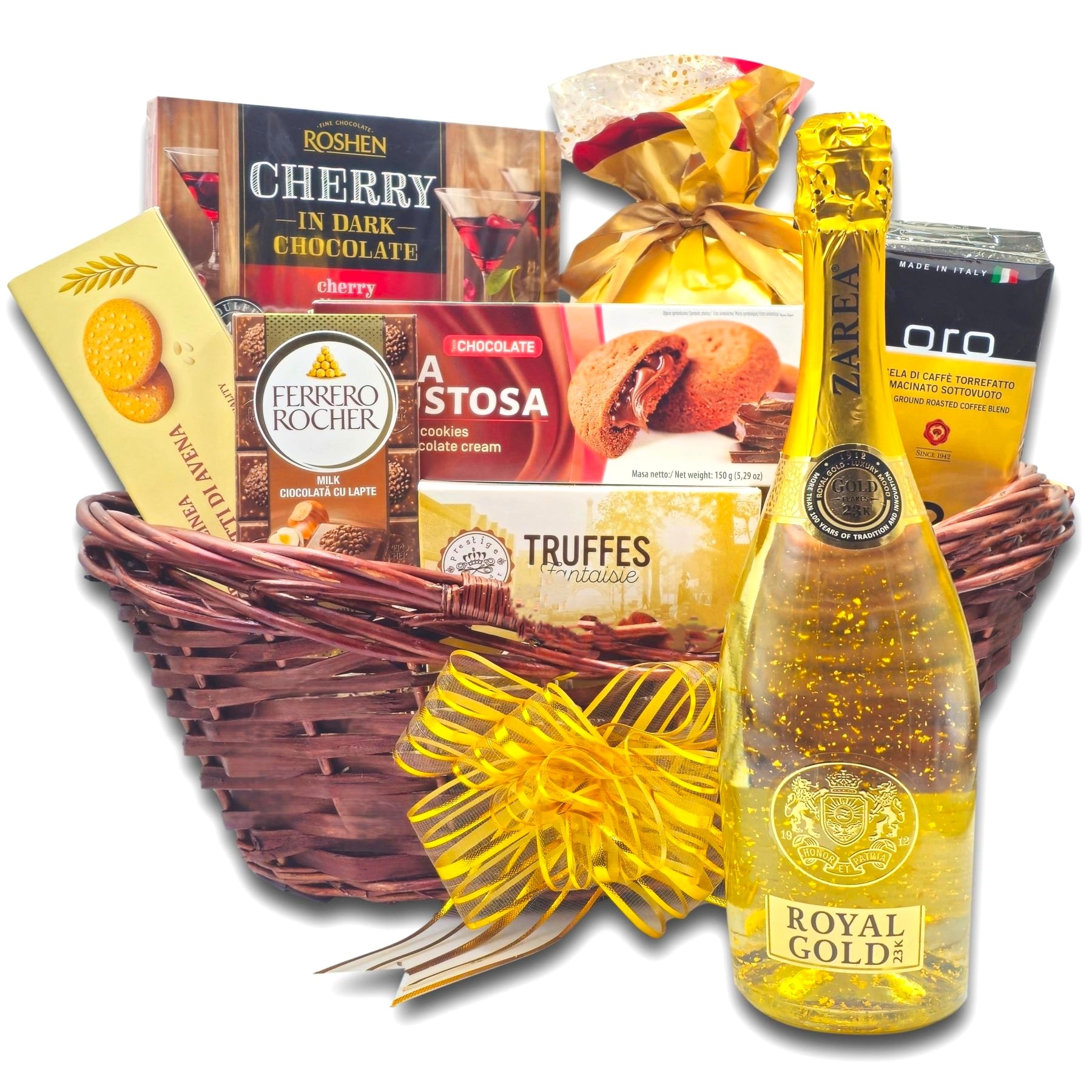 Cos cadou de sarbatoare, CADOURI PREMIUM ®, model Royal Gold Festive ...