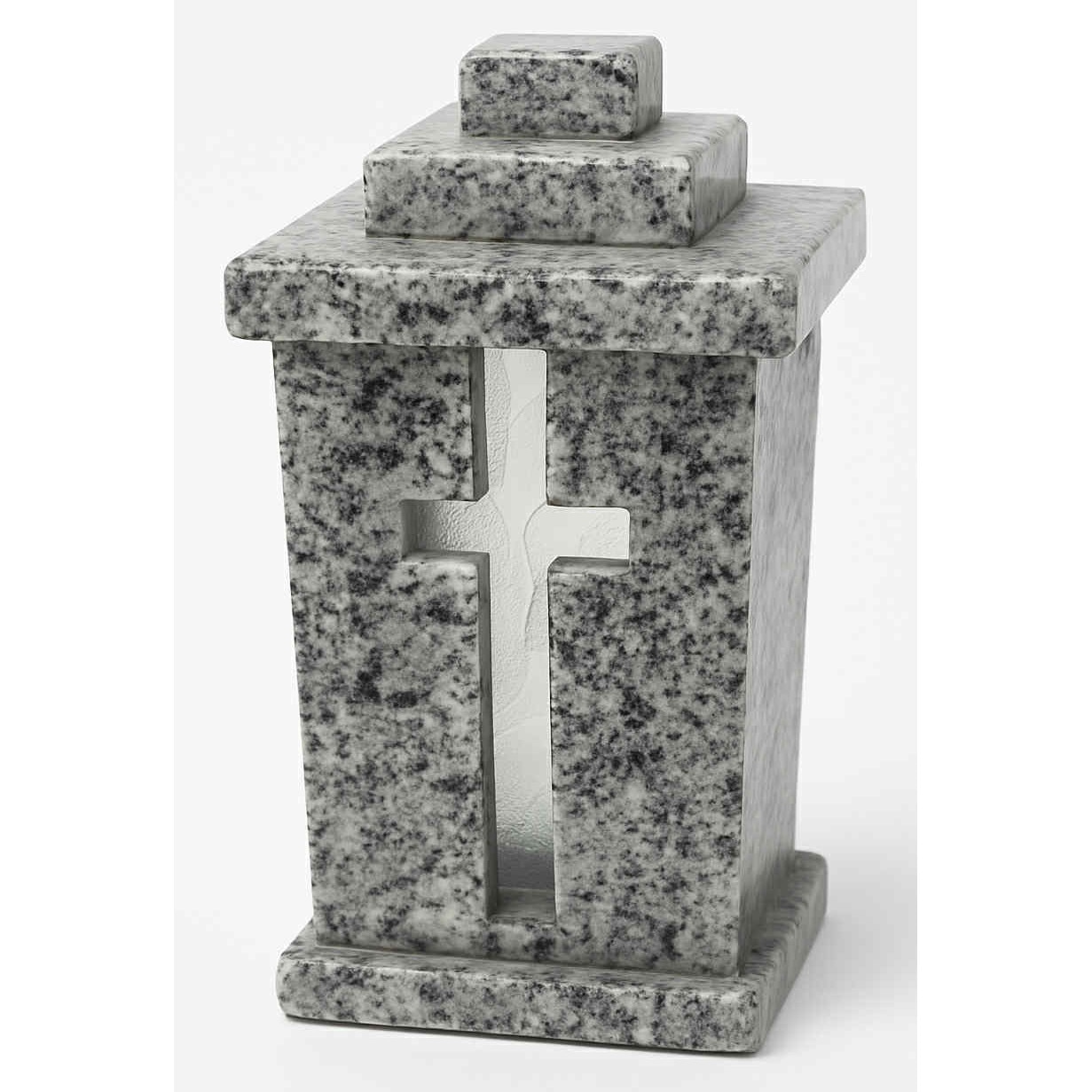 Felinar din granit cu sticla 15x15x25 - eMAG.ro