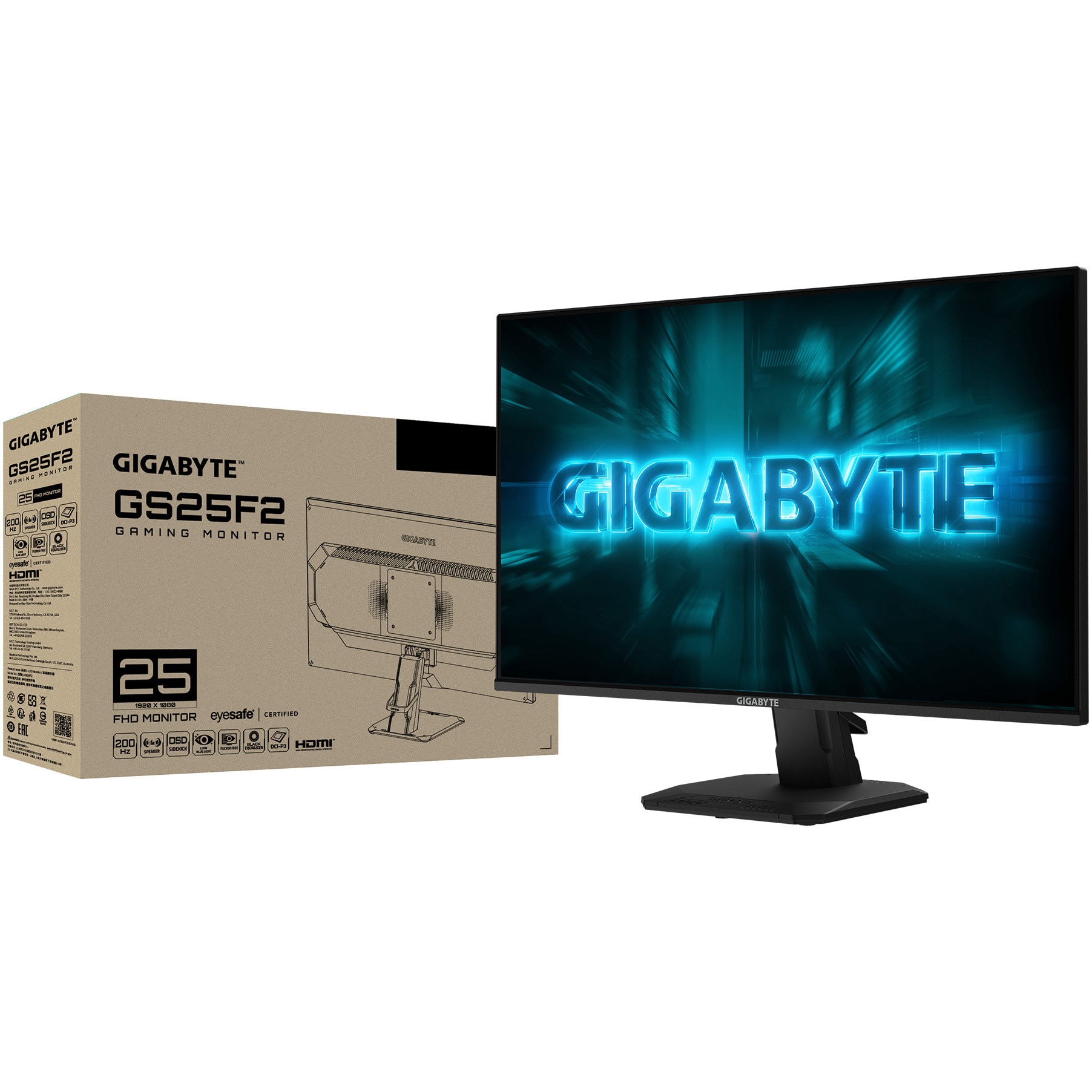 Monitor gaming Gigabyte IPS LED, 24.5", FHD (1920 x 1080), 240Hz, 1ms ...