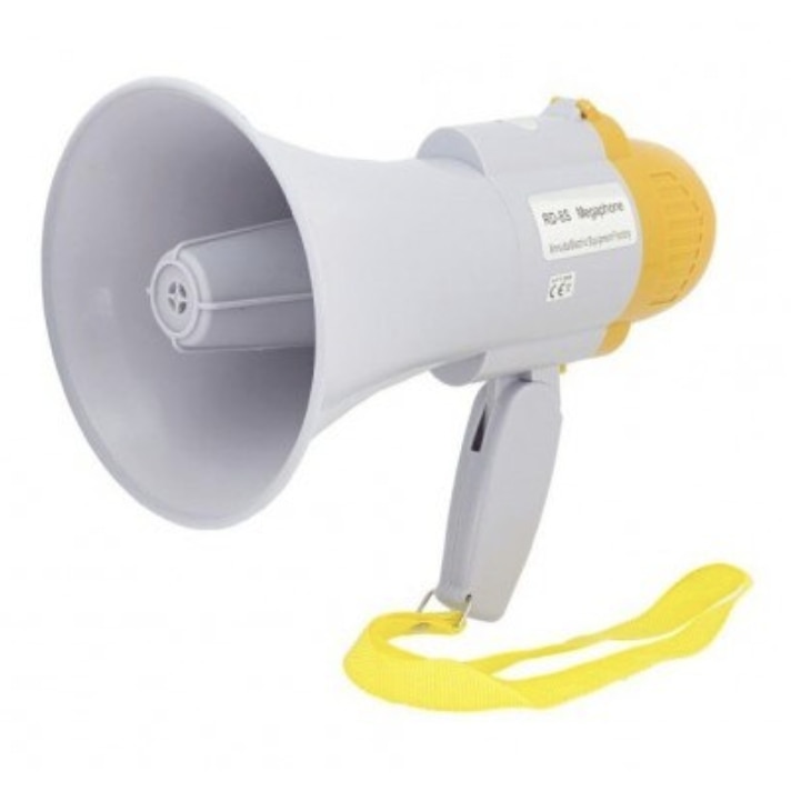 Portavoce, Megafon, cu acumulator, 15W, functie de inregistrare, JRH ...