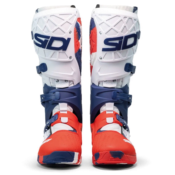 Cizme motocross SIDI CROSSAIR X ALB/NAVY/RED, 42 - eMAG.ro