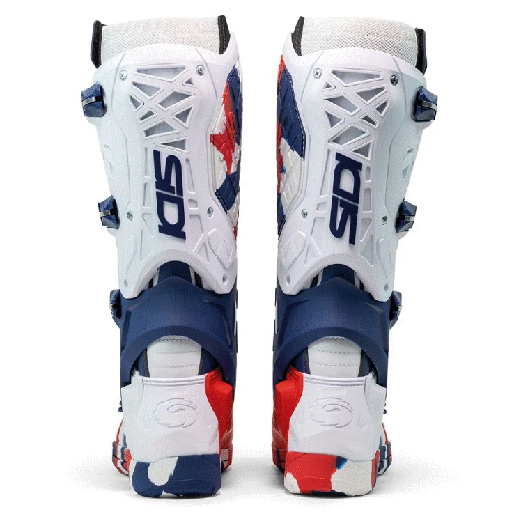 Cizme motocross SIDI CROSSAIR X ALB/NAVY/RED, 42 - eMAG.ro
