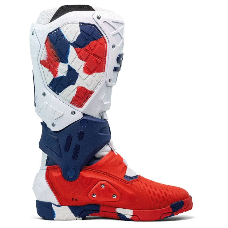 Cizme motocross SIDI CROSSAIR X ALB/NAVY/RED, 42 - eMAG.ro