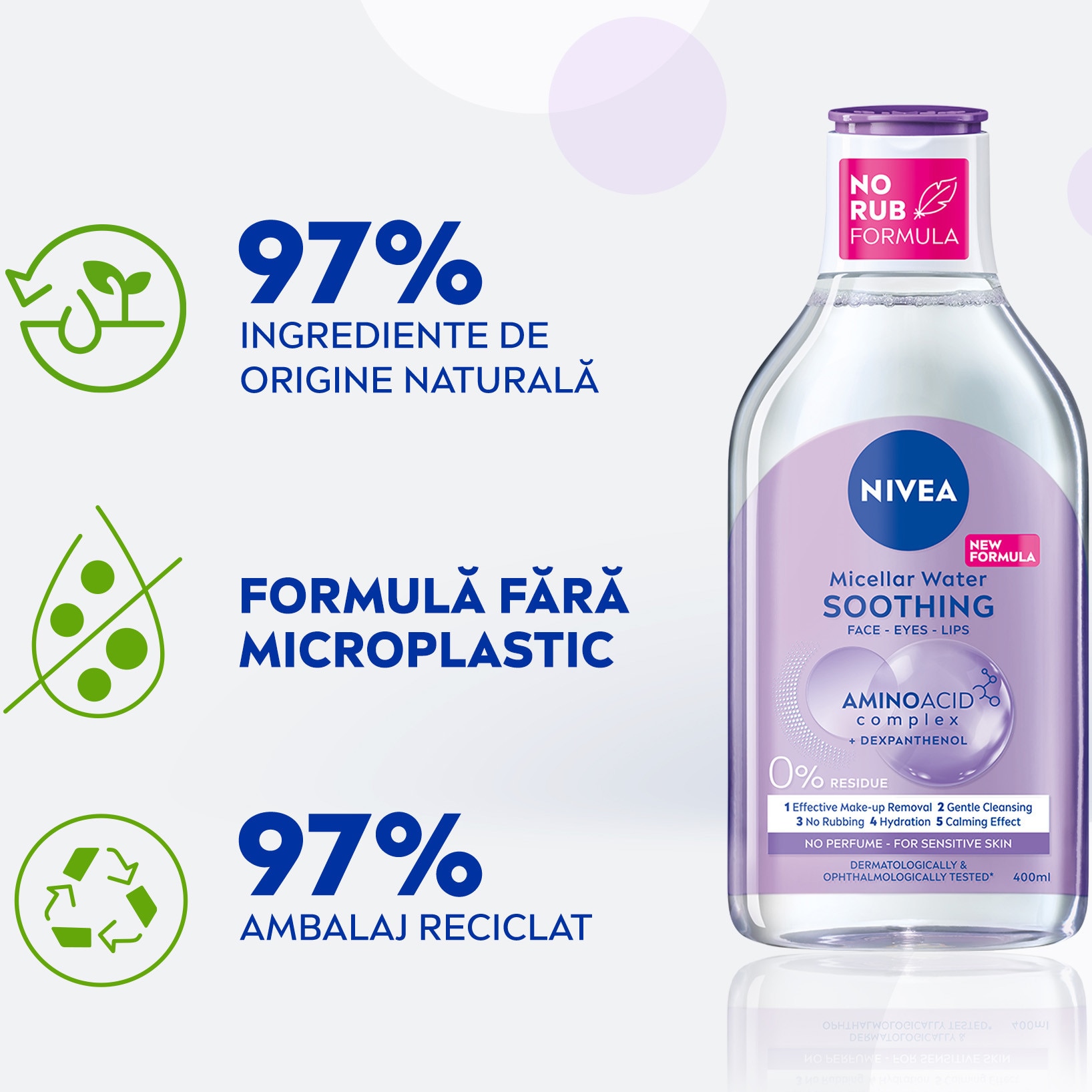 Pachet: Apa micelara NIVEA Sensitive 3 in 1 pentru ten sensibil 2 x ...