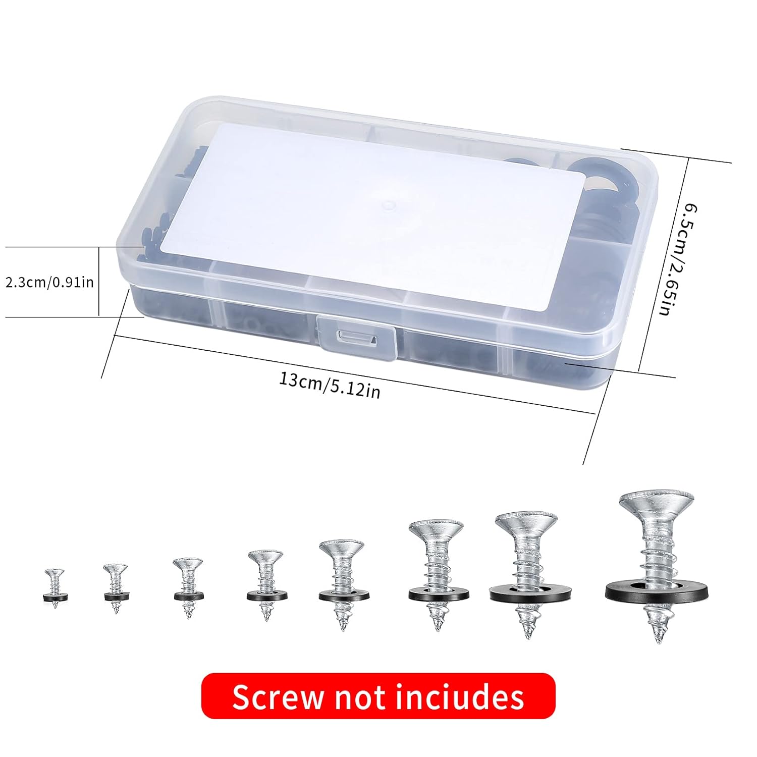 Pachet de 500 saibe plate negre, saibe din nailon, saiba mecanica cu ...
