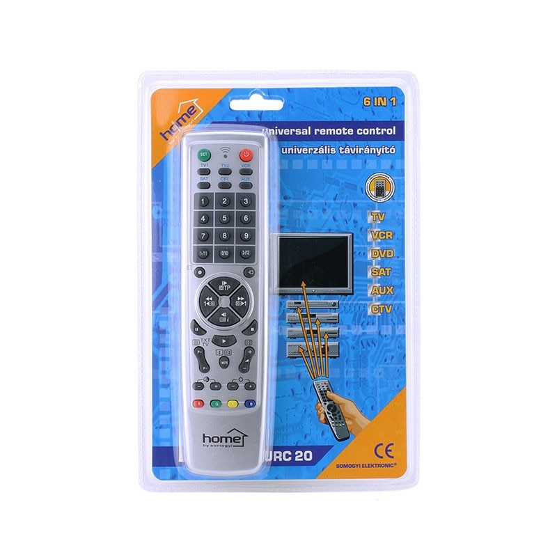 Telecomanda universala 6 in 1, pentru TV, DVD, VCR, Home - eMAG.ro