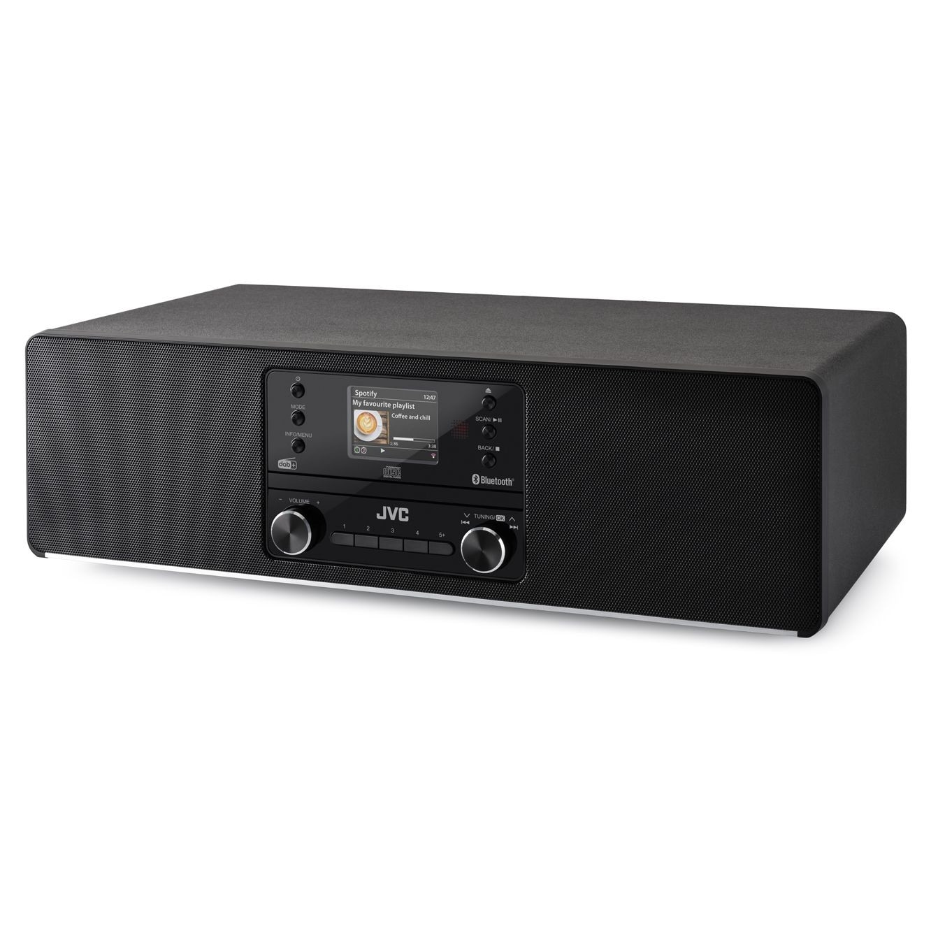 Sistem audio JVC ALL-IN-ONE RD-E984B, 2 x 25W, Radio internet, Tuner ...