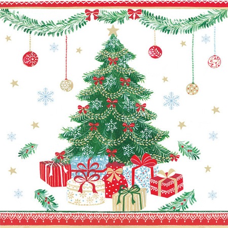 Servetel de Craciun Presents 20 buc 33x33 cm - eMAG.ro