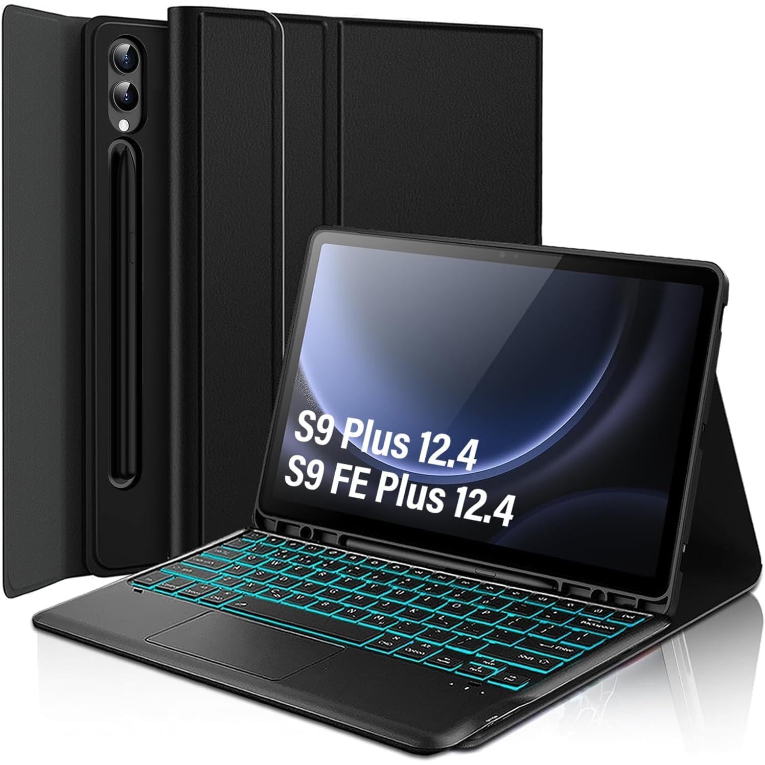 Vezeték nélküli billentyűzetes tok tablethez, kompatibilis a Samsung ...