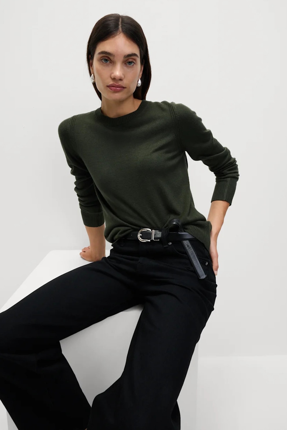 Marks & Spencer, Pulover tricotat fin cu decolteu la baza gatului ...