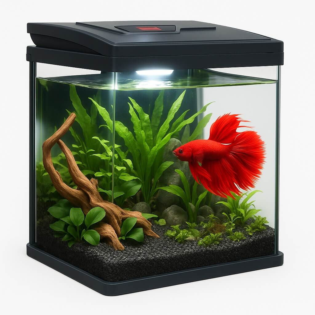 Acvariu peste Betta 10L, Perfect Tank Betta acvariu mic pesti cu capac ...