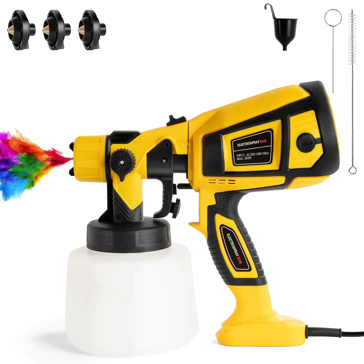 Pulverizator Vopsea Elindor®, Pistol de Vopsit Electric 800W, Pompa ...