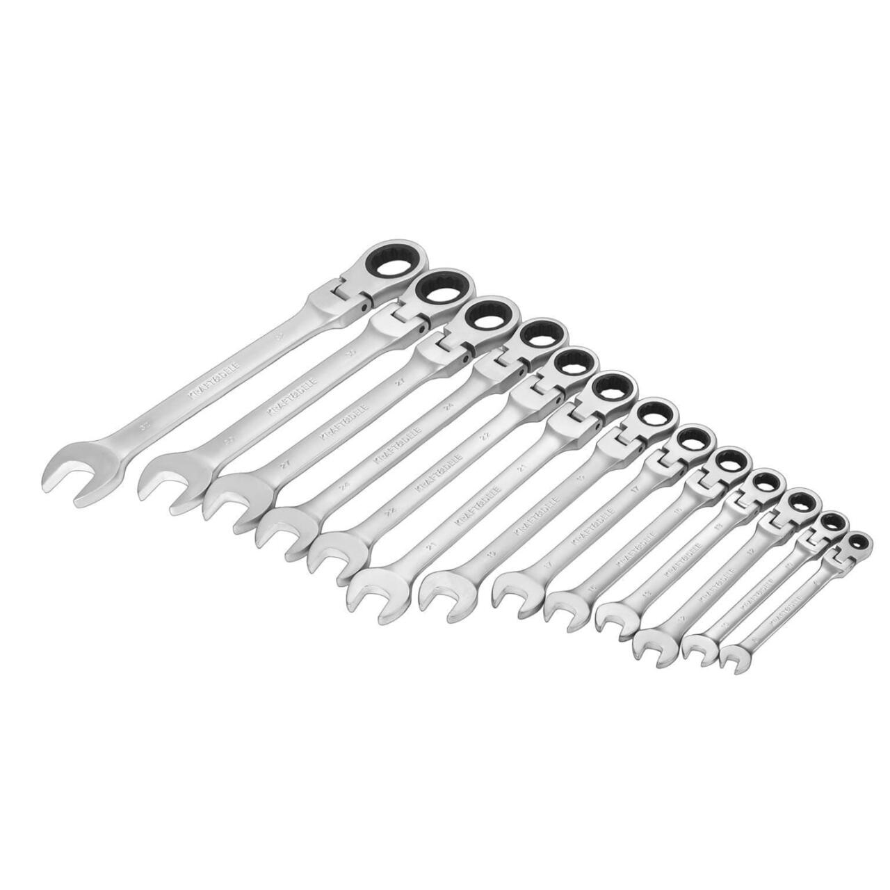 Trusa chei combinate fixe cu clichet, balama, 8-32 mm, 13 bucati, Kraft ...