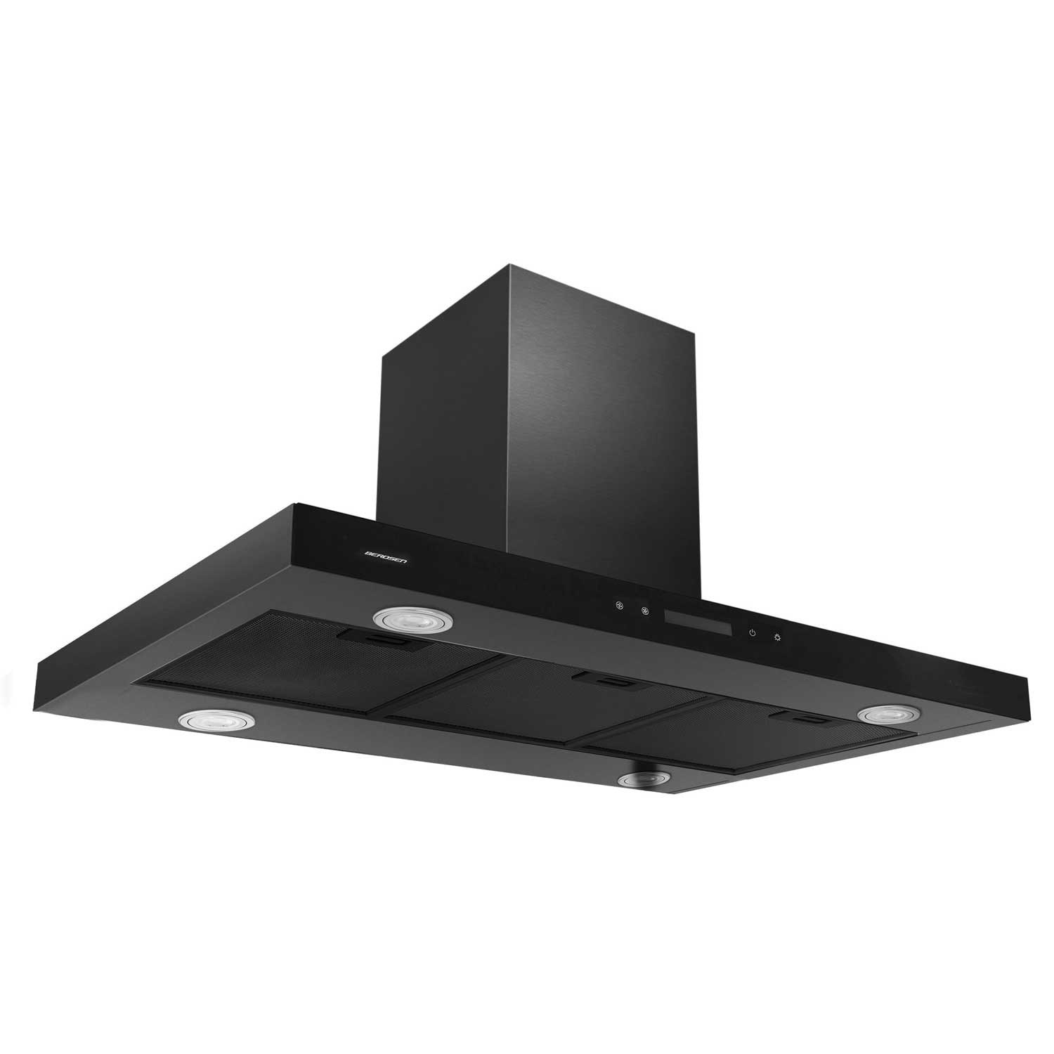 Hota de bucătărie, Berdsen, Model BE-90E, neagră, 90 cm, 160 W ...