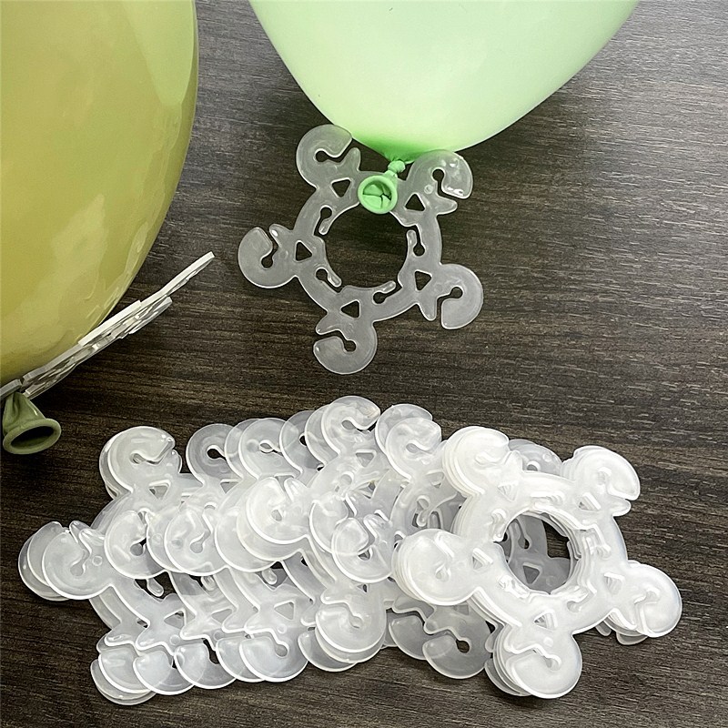 Kit Accesorii pentru Decorat Baloane, 80 de Cleme + 100 de Puncte de Lipici + 2 Instrumente ...