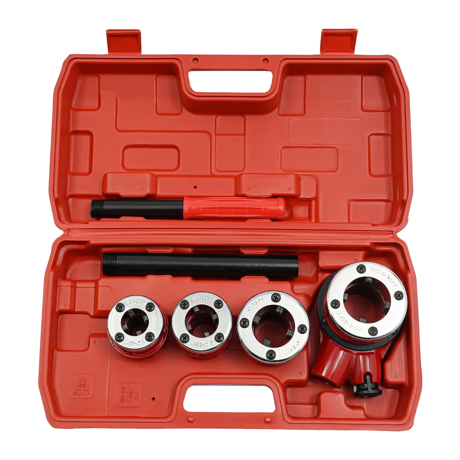 Set scule pentru filetare tevi, 4 capete, gama de filete ajustabila ...