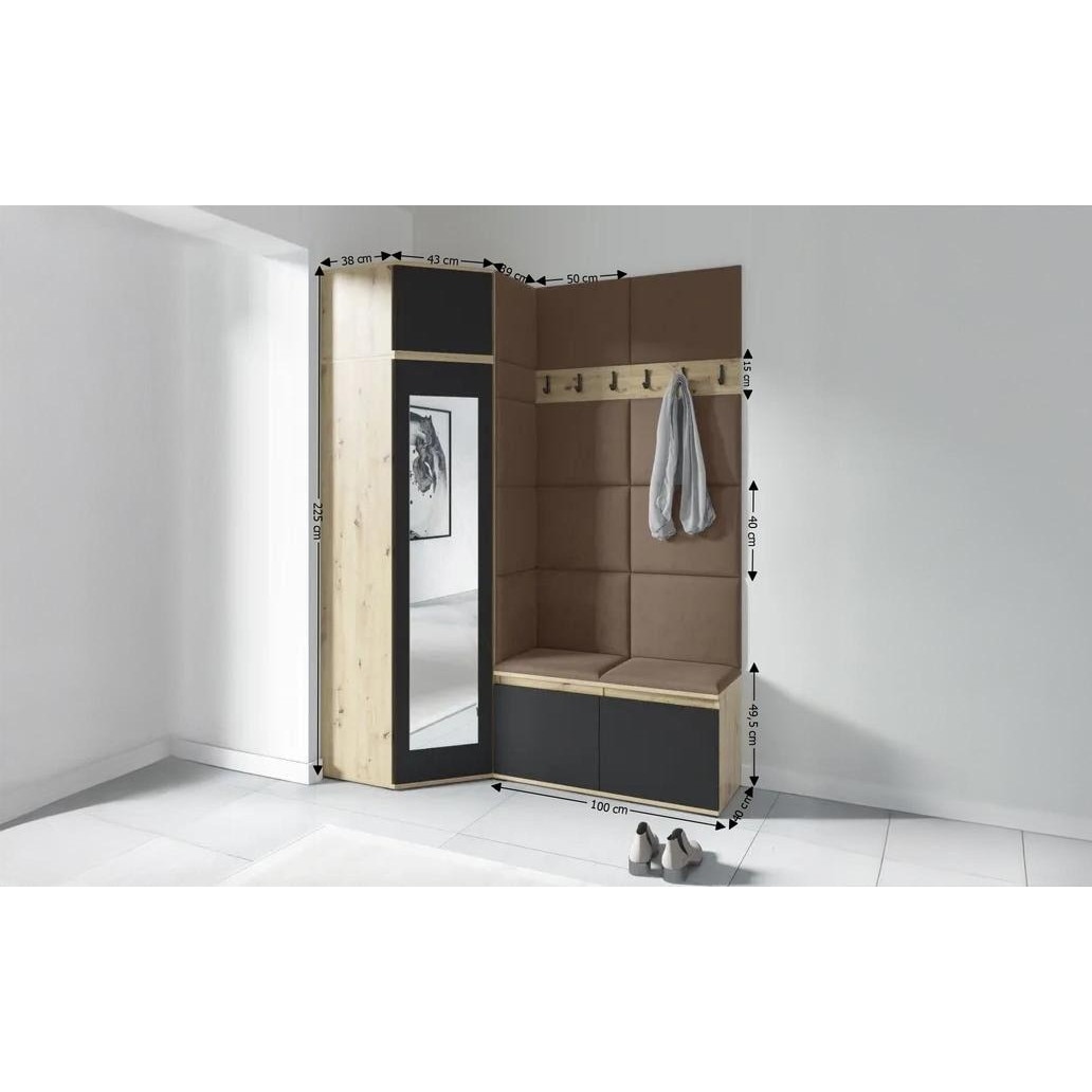 Cuier Hol Max 37 Culoare Maro cu Artisan 220x225cmx40 cm - eMAG.ro