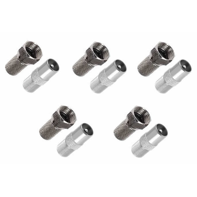 Set 5 Mufa antena TV tata, Active, rf cablu coaxial, conectori legatura ...