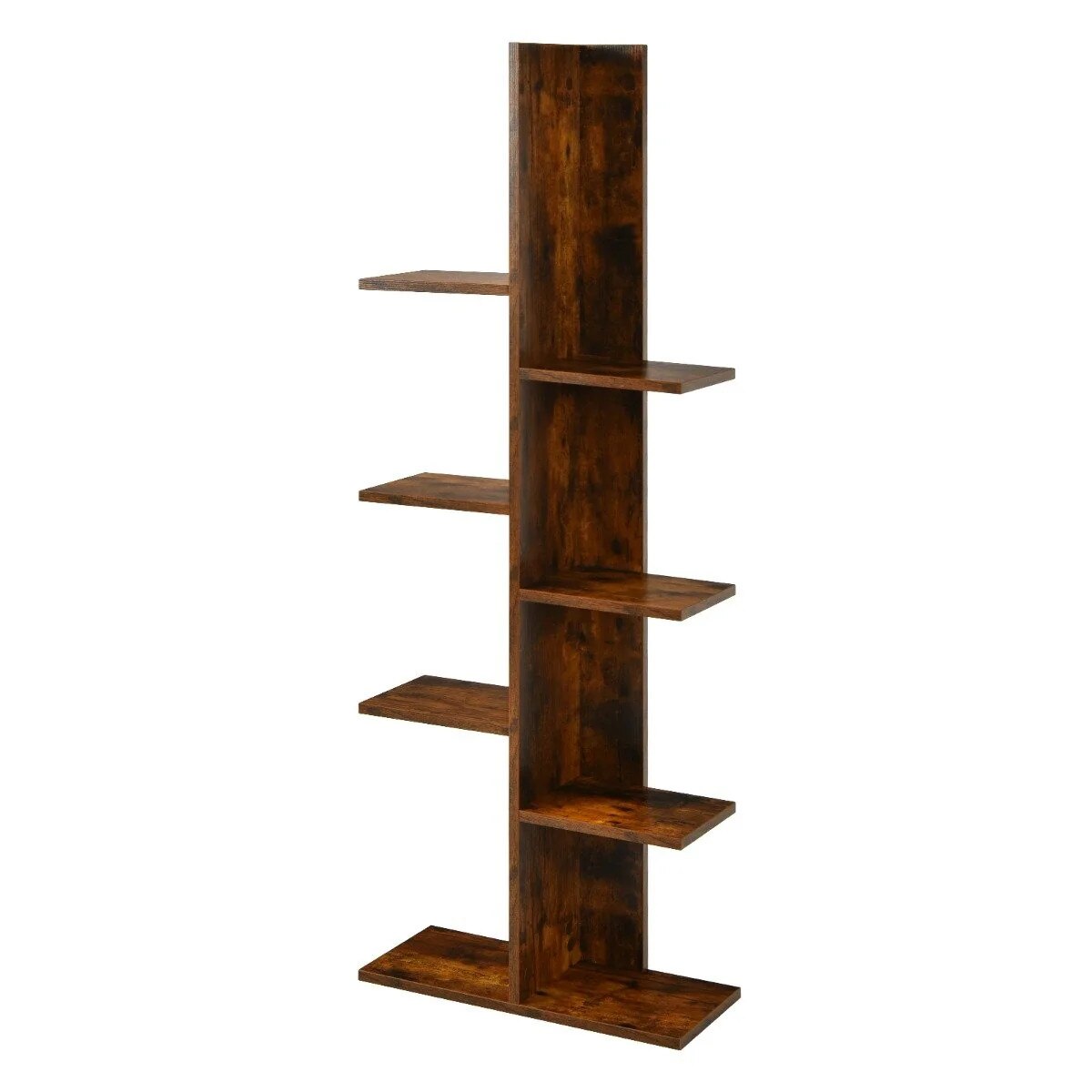 Biblioteca Northix în formă de copac, 8 rafturi, maro, 51x20x141cm ...
