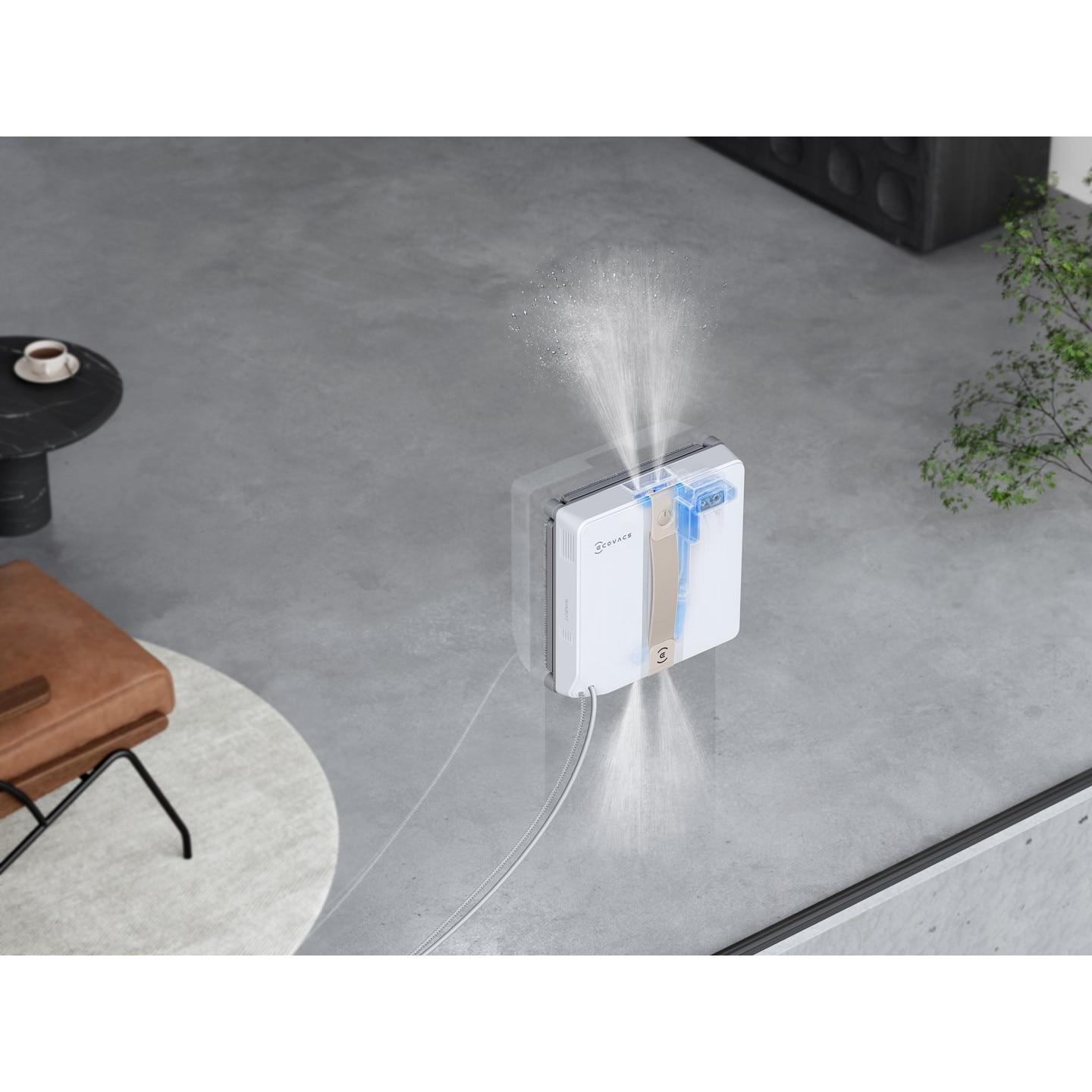 Robot de spalat geamuri Ecovacs Winbot Mini, compact, alb, 8,46x2,17 ...