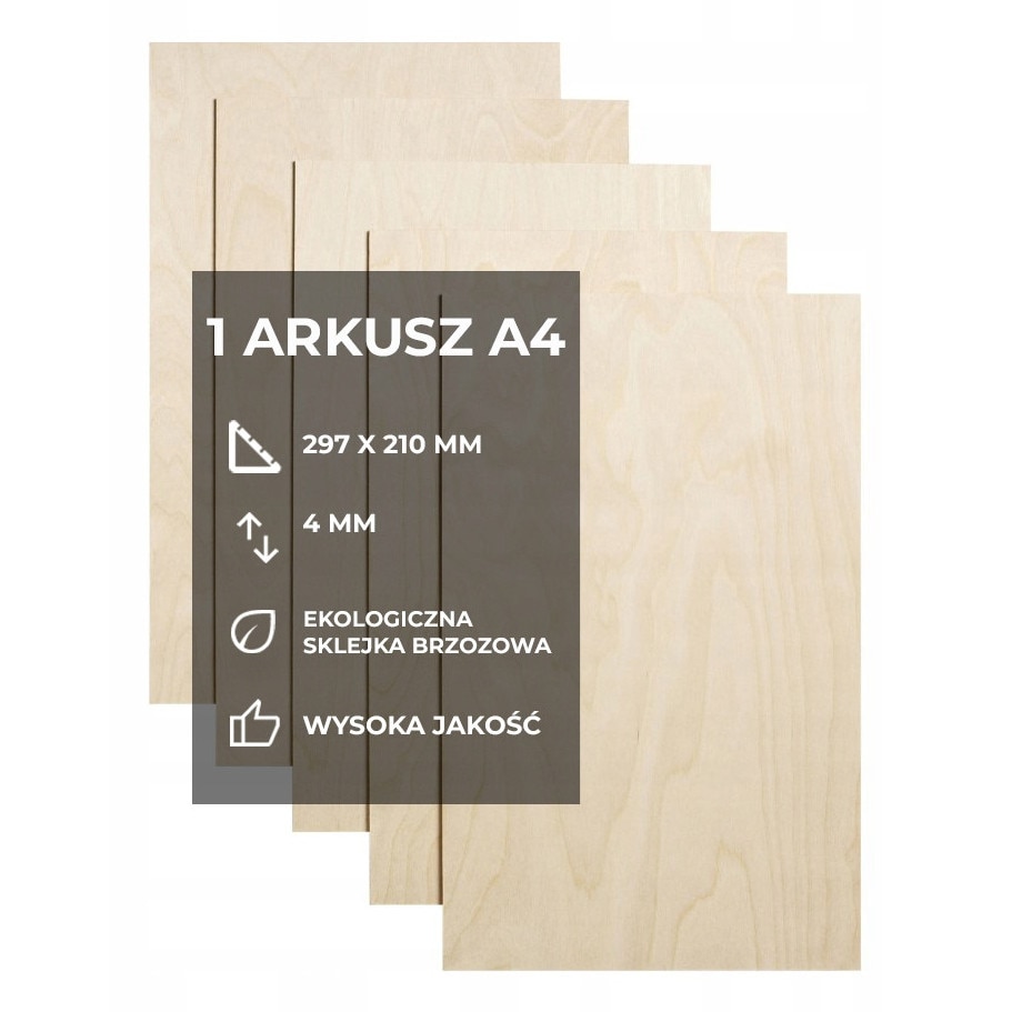 Дървена плоскост, SMX Design, 4мм, А4, 297x210мм - eMAG.bg