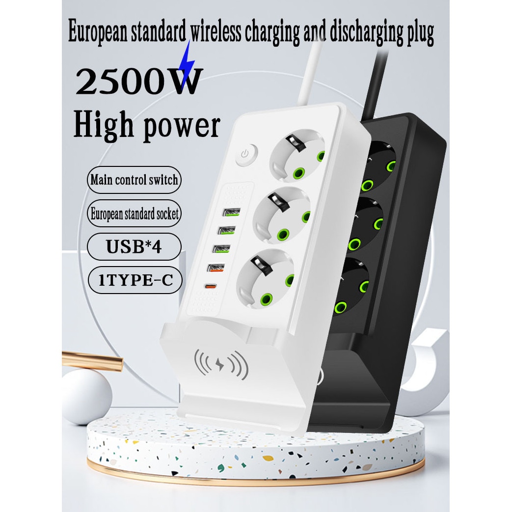 Priza de alimentare cu USB, Omelivon®, placa de alimentare 8 in 1 cu ...