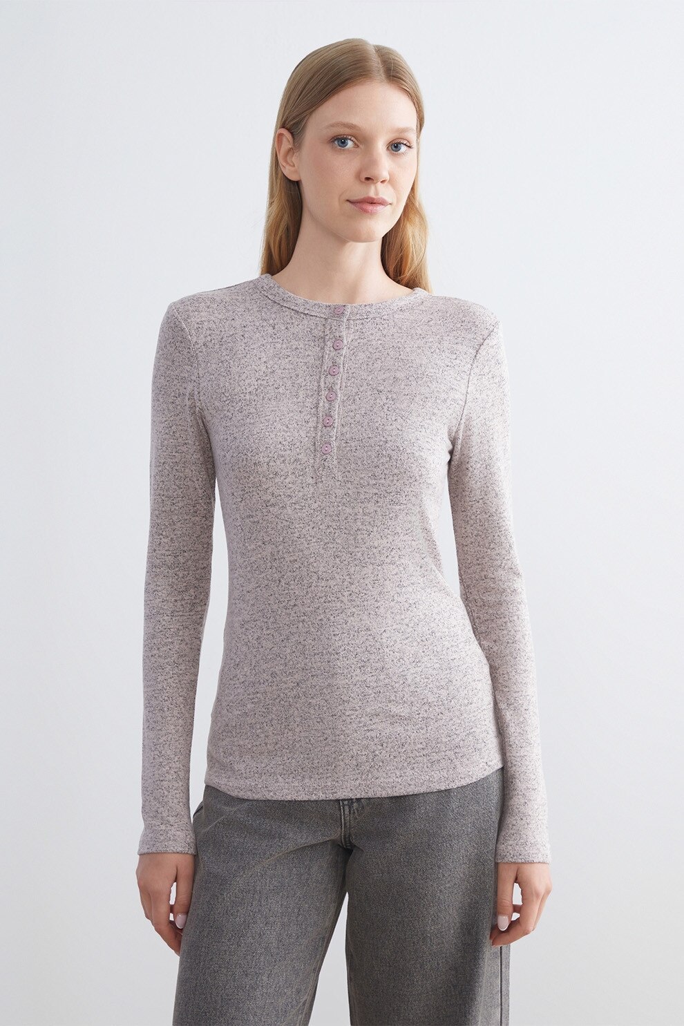 LC WAIKIKI, Bluza slim fit cu fenta cu nasturi - eMAG.ro