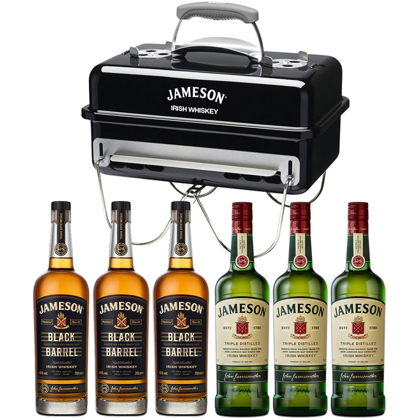 PACHET 3 sticle Jameson Original 0.7 + 3 sticle Jameson Blackbarrel 0 ...