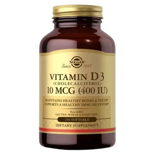 Solgar Vitamina D3 10 mg, 250 капсули, рибено масло, за възрастни - eMAG.bg