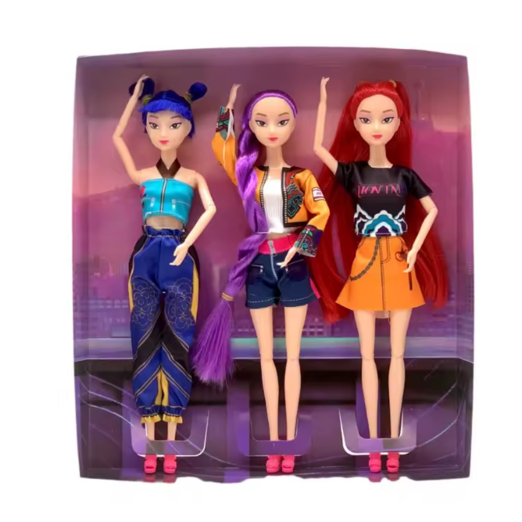 Set 3 papusi Fetele K Pop demon hunters,25 cm, BimBimBo - eMAG.ro
