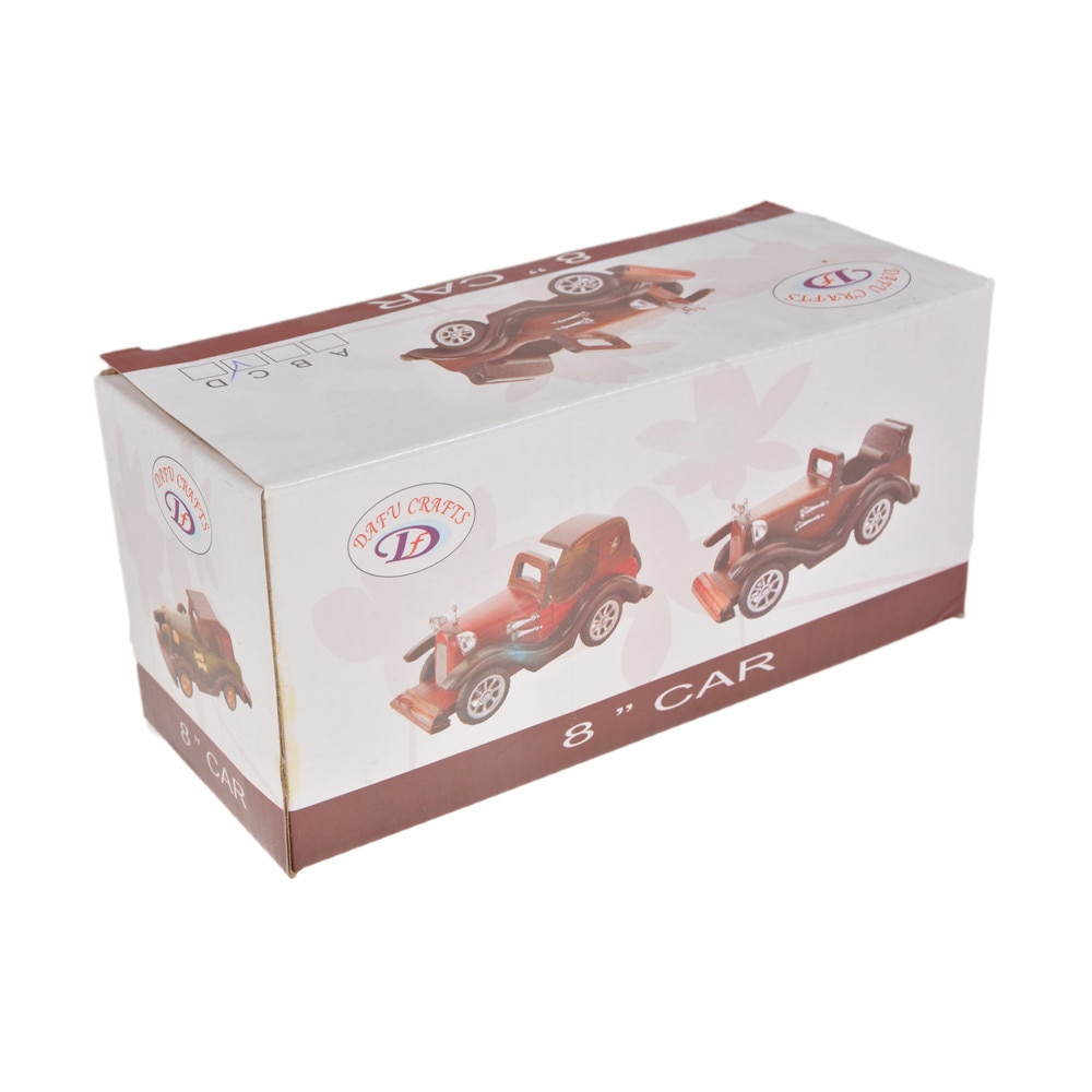 Macheta masina vintage, lemn, Dafu Crafts, model B, rosu - eMAG.ro