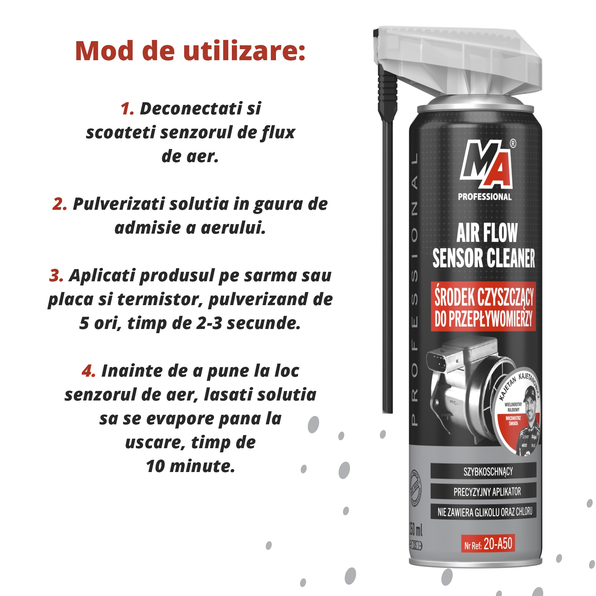 Spray curatare debitmetru aer cu aplicator - Air flow sensor cleaner ...
