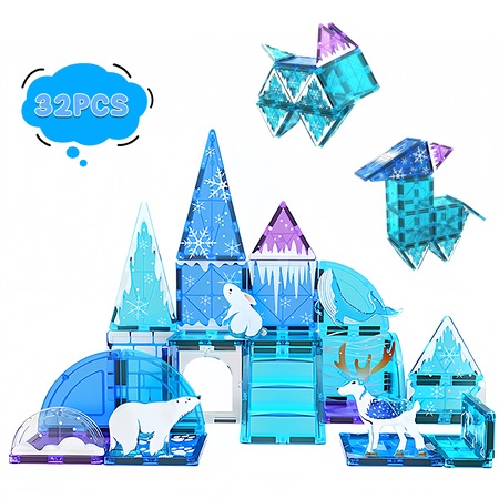 Set de constructie cu placi magnetice, Morovan, Set Inteligent de ...