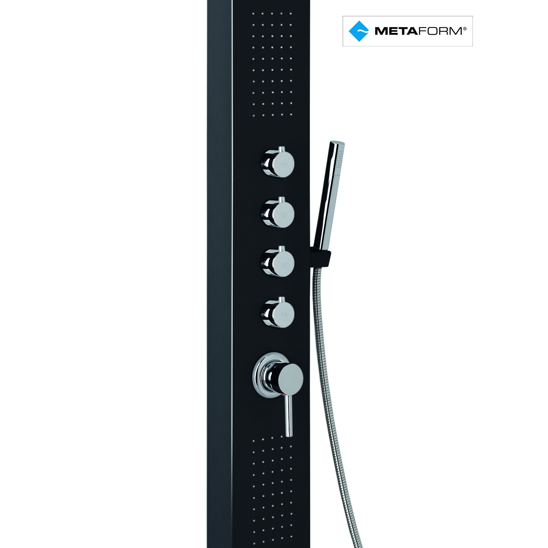 Panel dus multifunctional "DANUBIO" - METAFORM Italy, negru, cu ...