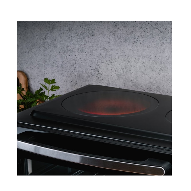 Готварска печка Voltz OV 51441E45, Керамичен плот, 4300 W, 45L, 90-230C, Вентилатор, Осветление ...